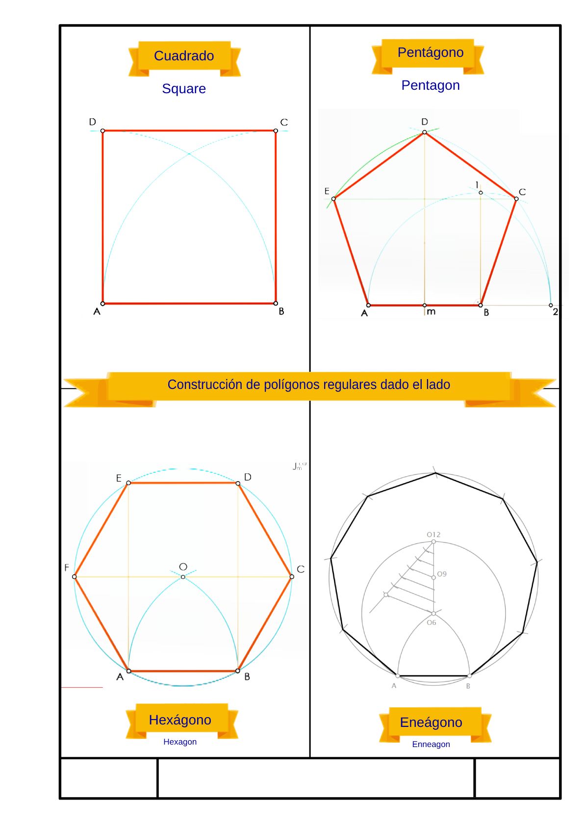 Construcción de polígonos regulares dado el lado – Plasticavite.com